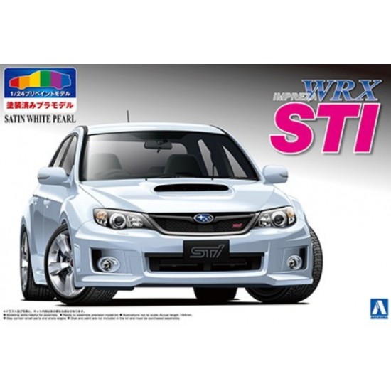 1/24 Subaru GRB Impreza WRX STI 5-Door 2010 (Satin White/Pearl) (#AOS00490) - BNA Model World
