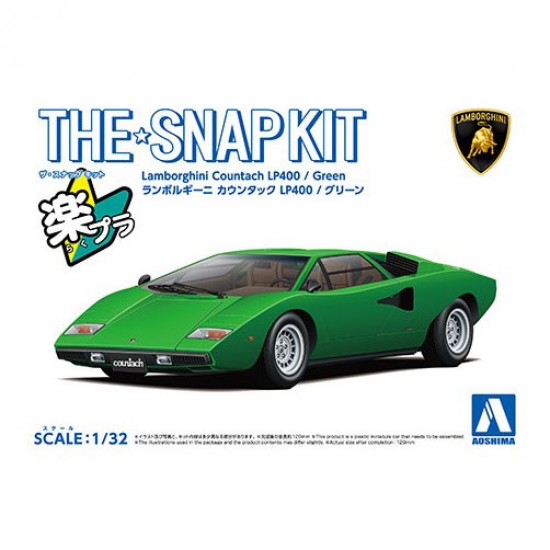 1/32 Snap Lamborghini Countach LP400 (Green) Snap Kit No.20-D (# ...