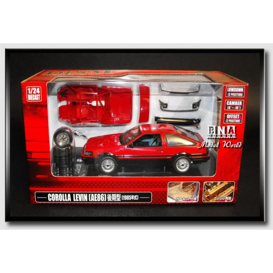 1/24 Toyota Corolla Levin (AE86) [Late Version] (Red/Black) (#AOS07435 ...