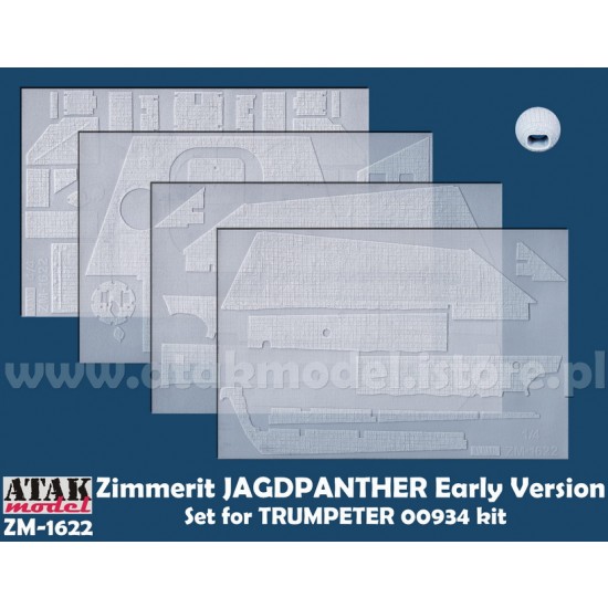 1/16 Jagdpanther Early Production Zimmerit for Trumpeter kit Atak ZM-1622