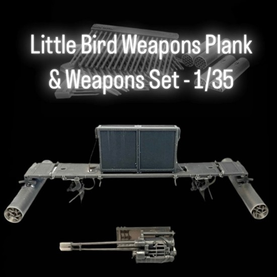 1/35 AH-6 Little Bird Helicopter Weapons Plank and Weapons Set Black ...