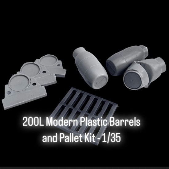 1/35 200L Modern Plastic Barrels and Pallet Kit Black Ops 3014