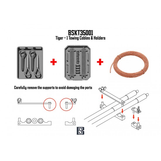 1/35 Tiger Towing Cable Set BSK Model BSKT35001