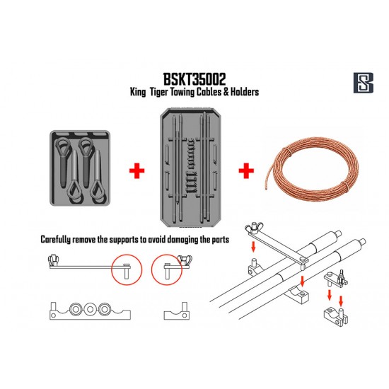 1/35 King Tiger Towing Cable Set BSK Model BSKT35002