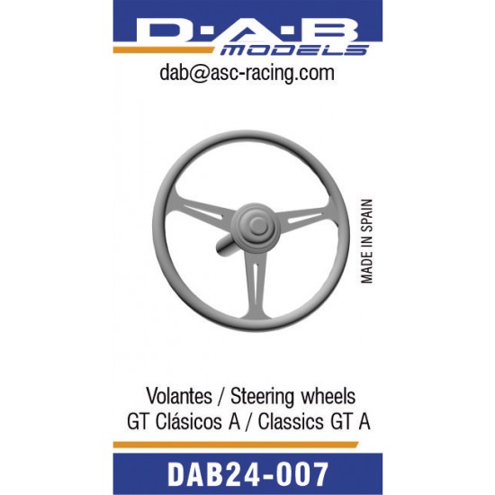 1/24 Classic GT Steering Wheel A (3pcs) DAB 24-007