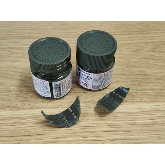 Acrylic Paint Mini XF-65 Flat Field Grey (lids damaged, 2x 10ml) Tamiya ...
