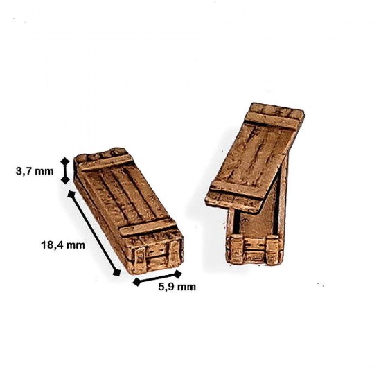 1/72 Ammo / Weapons Wooden Boxes Set #06 (#DC1231) - BNA Model World