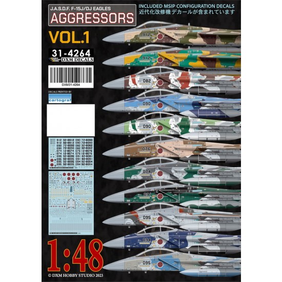 Decals for 1/48 JASDF Mitsubishi F-15J/DJ Aggressors Vol.1 DXM Decals ...
