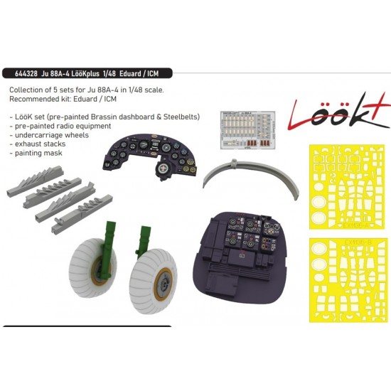 1/48 Ju 88A-4 Detail Set for Eduard/ICM kits Eduard 644328