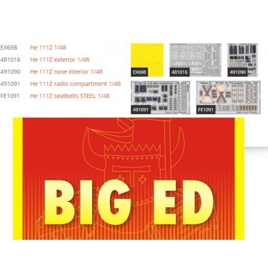 1/48 Heinkel He 111Z Super Detail Set for ICM kits Eduard BIG49259