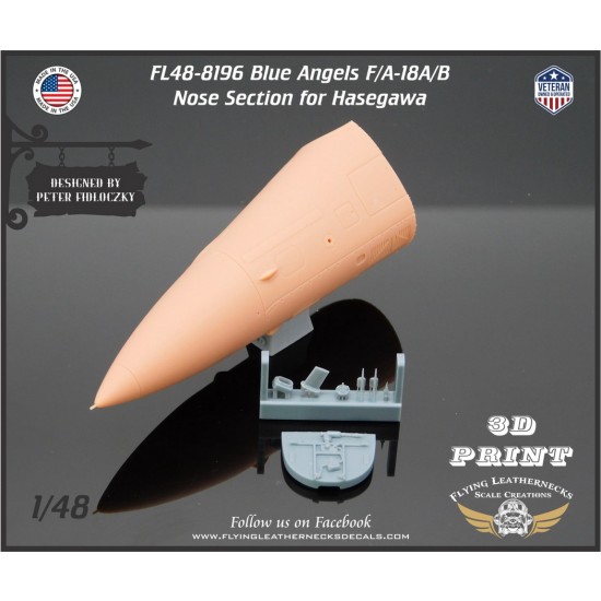 1/48 Blue Angels F/A-18A/B Nose for Hasegawa kits Flying Leathernecks FL48-8196