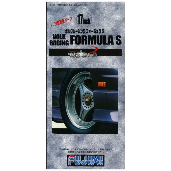 1/24 17inch Volk Racing Formula S Wheels & Tyres Set Fujimi 19329