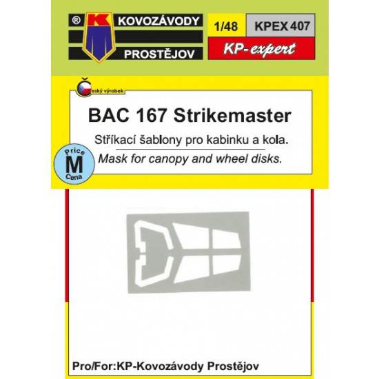 1/48 BAC 167 Strikemaster Canopy and Wheel Disks Mask for Fly model ...