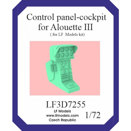 1/72 Alouette III Control Panel-cockpit for LF Models LF Models 3D7255