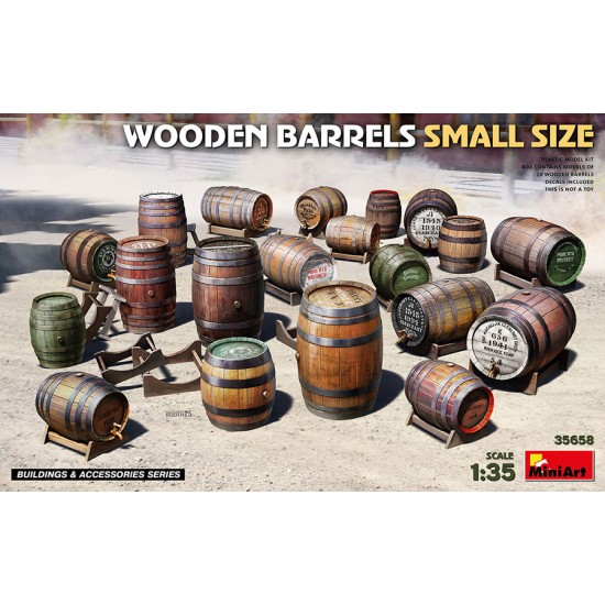 1/35 Wooden Barrels in Small Size (20pcs) MiniArt 35658