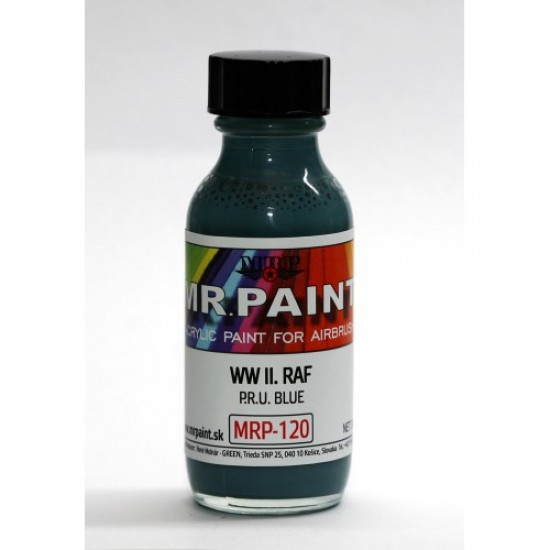 Acrylic Lacquer Paint - WWII RAF - P.R.U. Blue 30ml (#MRP-120) - BNA ...
