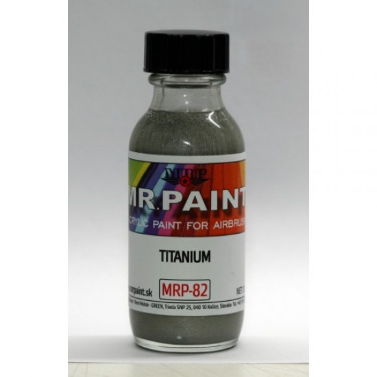 Acrylic Lacquer Paint - Titanium 30ml (#MRP-82) - BNA Model World