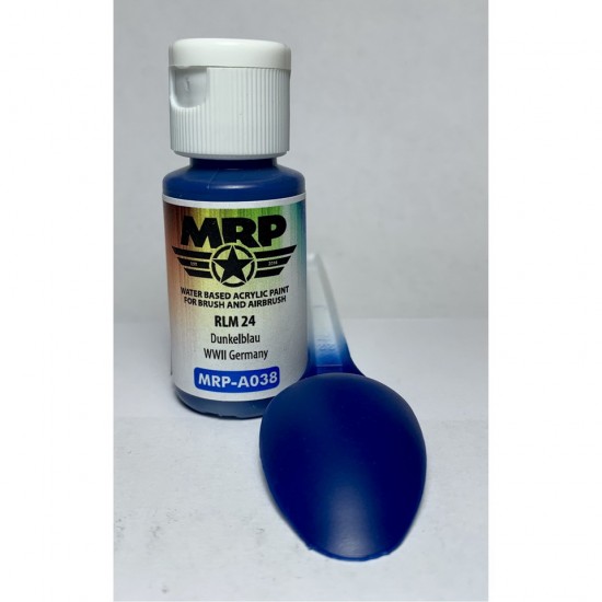 Acrylic Paint - RLM 24 Dunkelblau for WWII Germany (17ml) Mr Paint A038