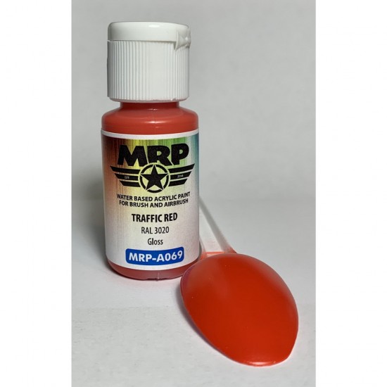 Acrylic Paint - Traffic Red RAL 3020 17ml (#MRP-A069) - BNA Model World