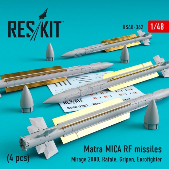 1/48 Mirage 2000/III/Rafale/Harrier/Jaguar Matra MICA RF Missiles (4pcs ...