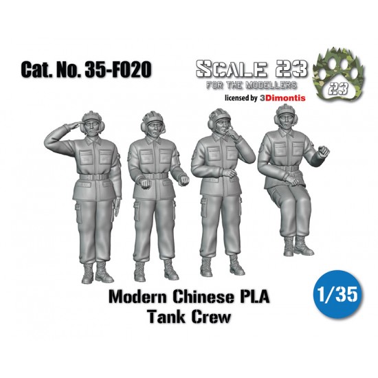 1/35 Modern Chinese PLA Tank Crews (4 figures) Scale23 35-F020