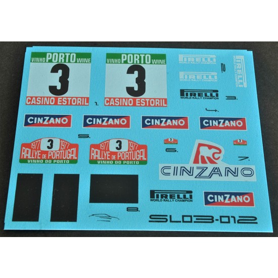 1/20 Fiat 131 Abarth Rally Decals ScaleLab 24 03-012
