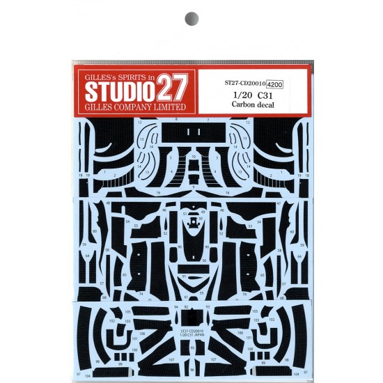 1/20 Sauber C31 F1 Japan GP Full Carbon Decals for Fujimi kit Studio27 ...