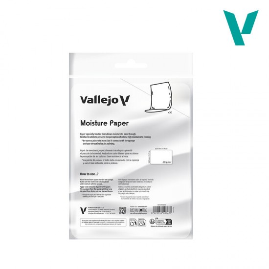 Wet Palette Moisture Paper Sheets (225 x 145 mm, 30pcs) Vallejo B90003
