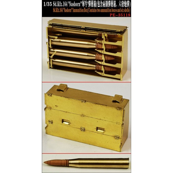 1/35 Sd.Kfz.164 'Nashorn' Ammo Boxes (2 boxes and 6 shells) Yan Model ...